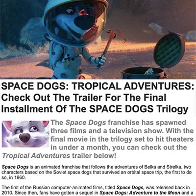 Space Dogs Tropical Adventure | Epic Pictures